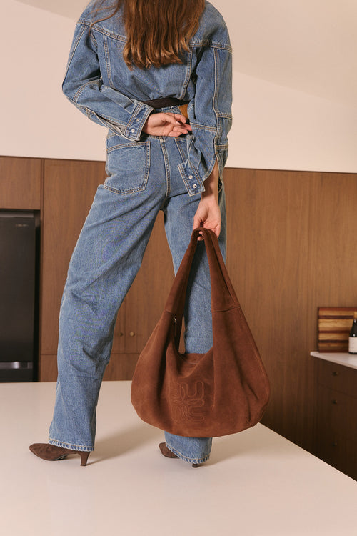 Suede Oversized Crescent