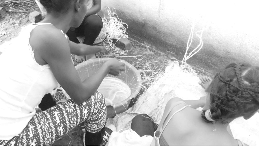 Leather Trim Raffia BB